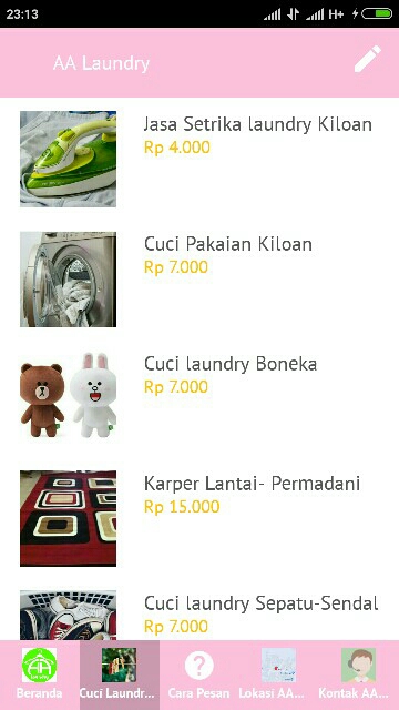 AA Laundry - Jemput Pakaian - Antara Pakaian