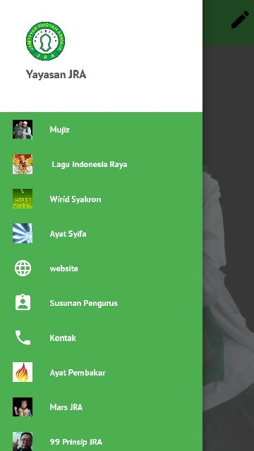 Screenshot 1 Aplikasi Yayasan JRA