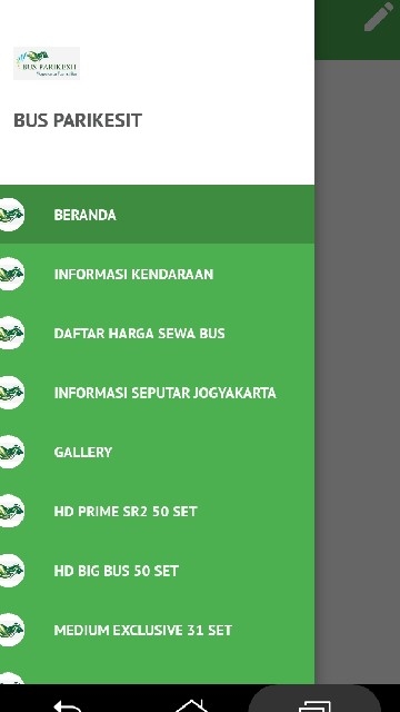 Screenshot 1 Aplikasi BUS PARIKESIT