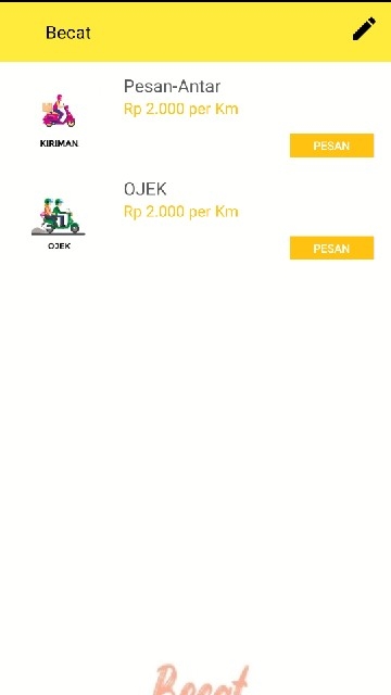 Becat - Ini adalah aplikasi ojek online batut gubuk