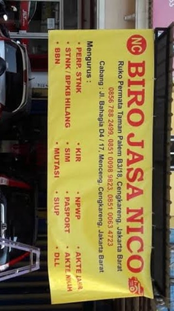 Biro Jasa Nico - Melayani perp.STNK,STNK Hilang,SIM,BBN,Mutasi,KIR ...