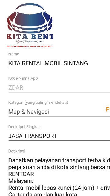 KITA RENTAL MOBIL SINTANG - JASA TRANSPORT