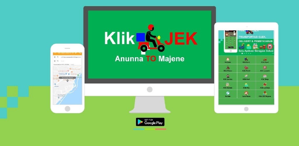 Klik JEK - Aplikasi penyedia lay. transportasi, pesan antar makanan ...
