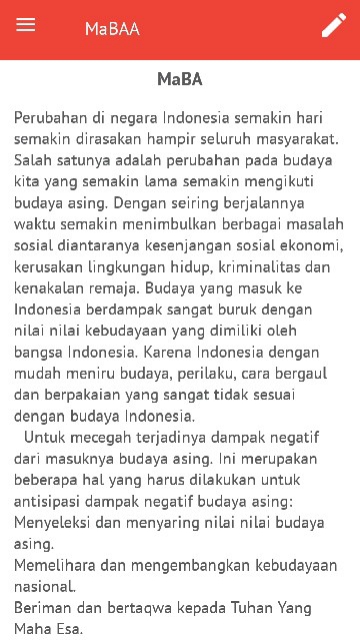 MaBAA - App bimbingan budaya lokal