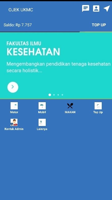 OJEK UKMC - Aplikasi ini adalah aplikasi buatan Mahasiswa UKMC