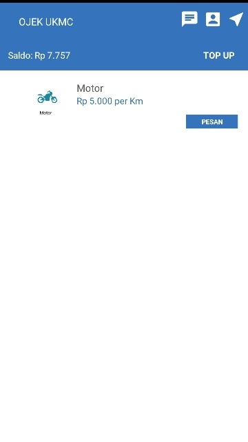 OJEK UKMC - Aplikasi ini adalah aplikasi buatan Mahasiswa UKMC