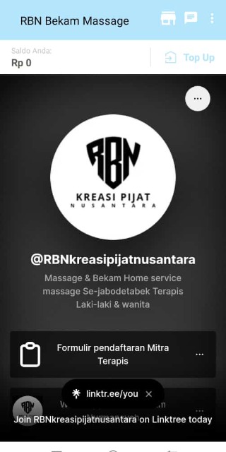 Screenshot 1 Aplikasi RBN Bekam Massage
