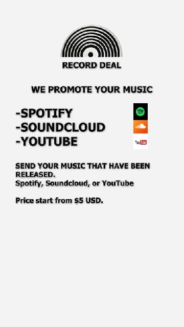 Record Deal - We Promote your music to Worldwide.