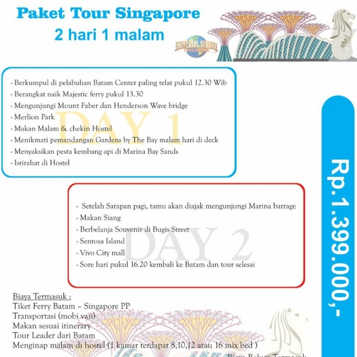 2D1N Singapore Tour Package | Arghana Tour and Travel
