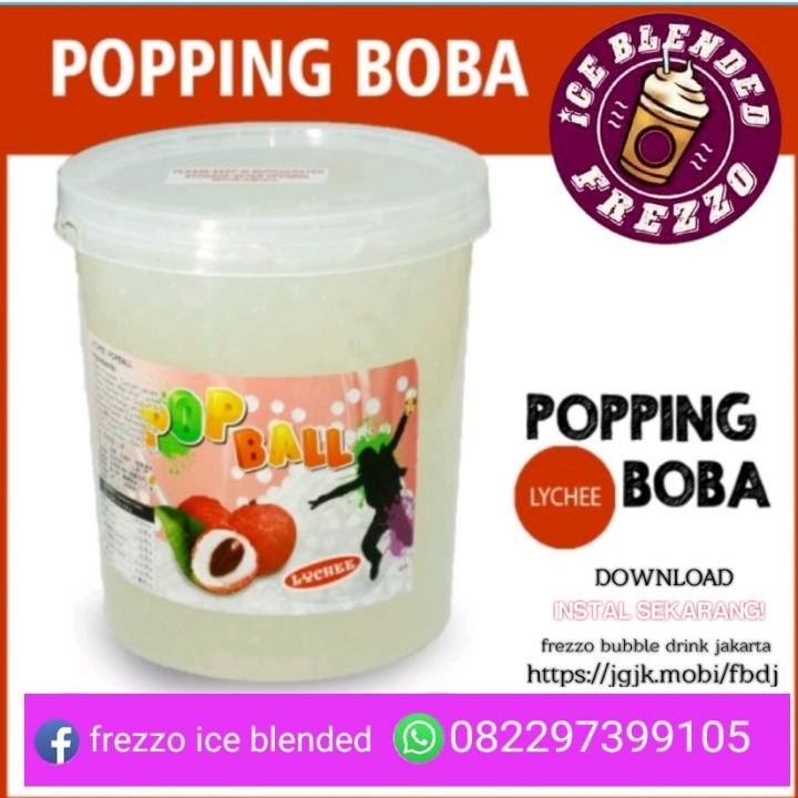 Lychee Topping Boba | Frezzo Bubble Drink Jakarta
