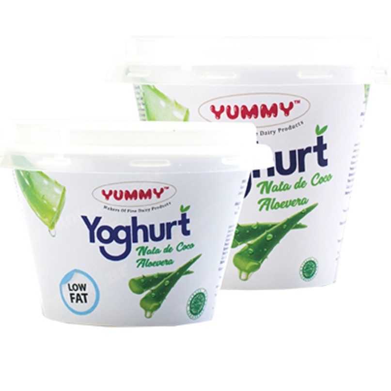 Yummy Yoghurt Nata Aloe Vera 100gr | Regular Product Yummy Dairy