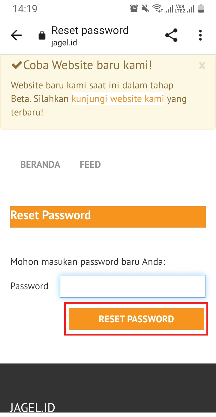 Gambar.6 Kita geser kebawah, setalah itu ada tulisan Reset Password ...