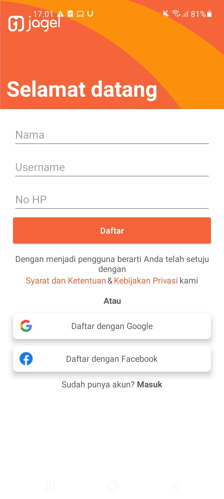 cara buat apk sendiri dengan jagel