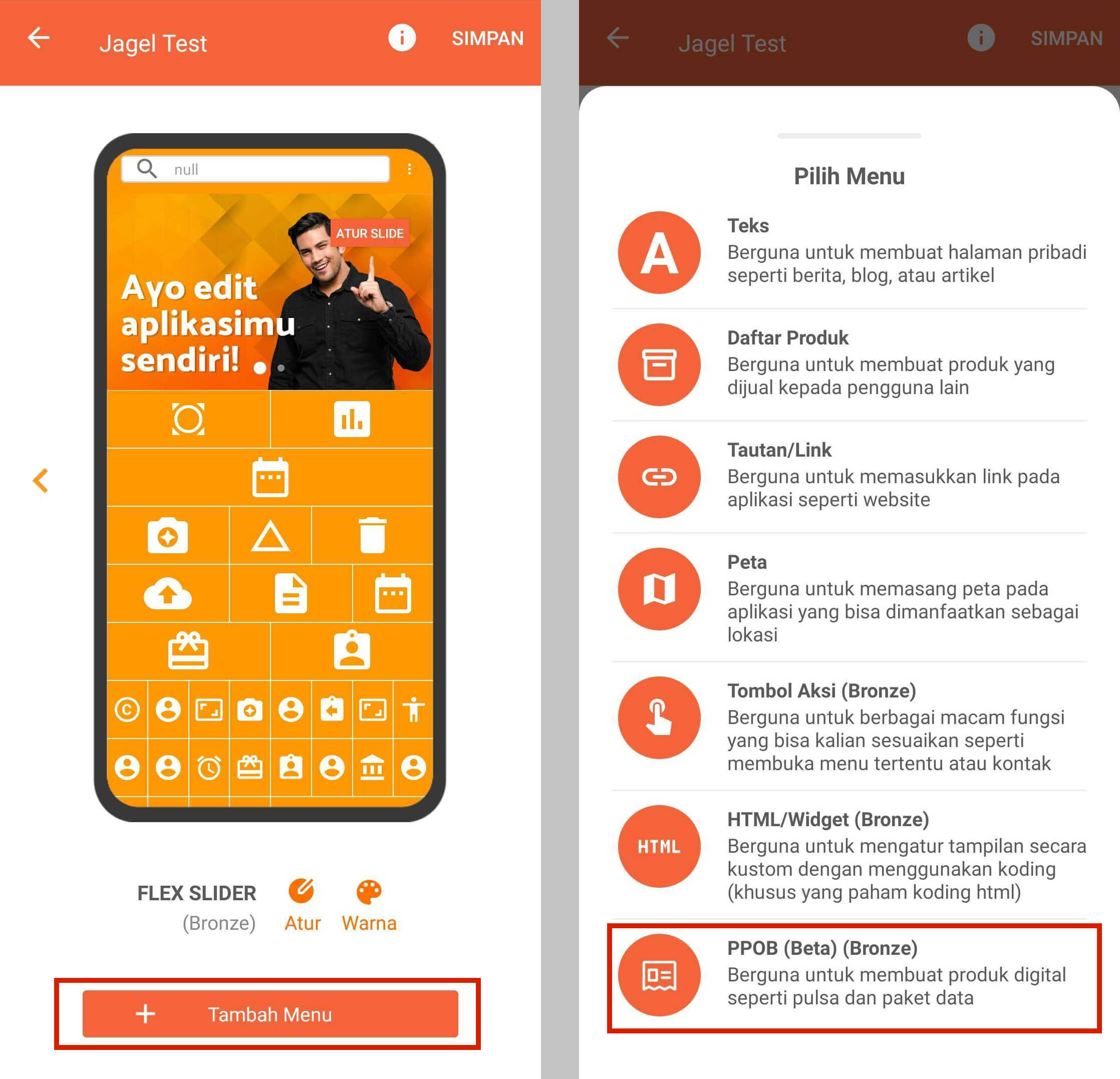 tampilan fitur ppob jagel